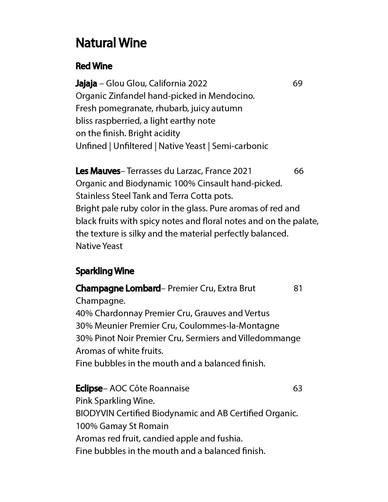 Menu — Prik Hom