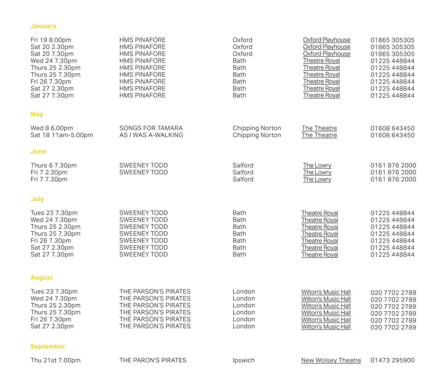 2024 Performances — Opera della Luna
