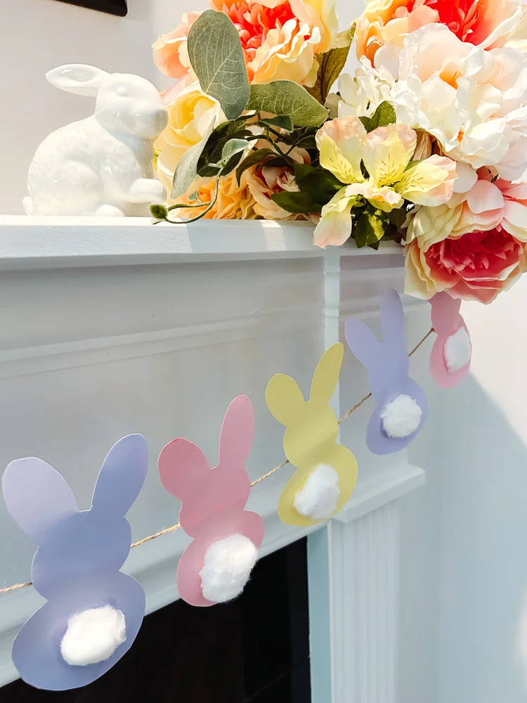 DIY Bunny Garland: Easy Easter Craft with Free Printable Template ...