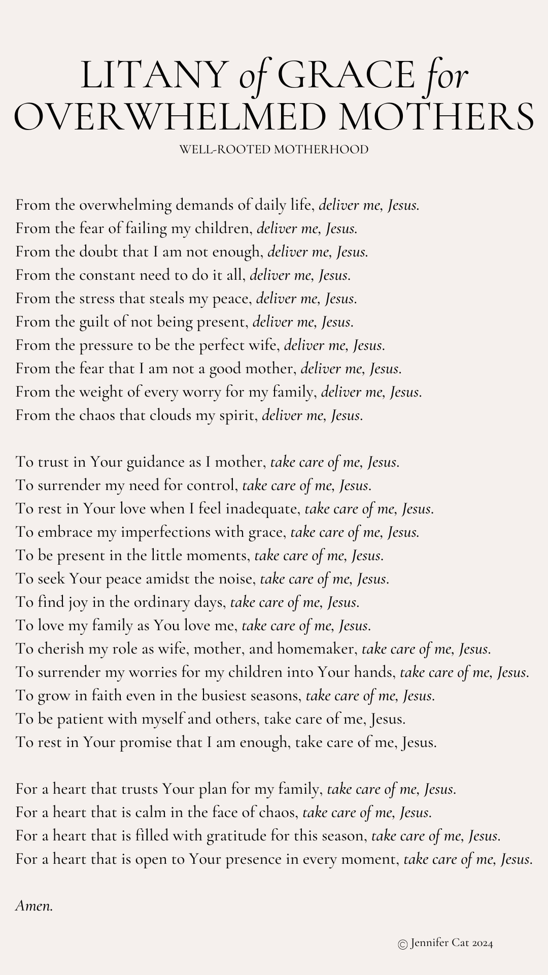A Prayer for Overwhelmed Mothers (Free Printable) — Well-Rooted Motherhood