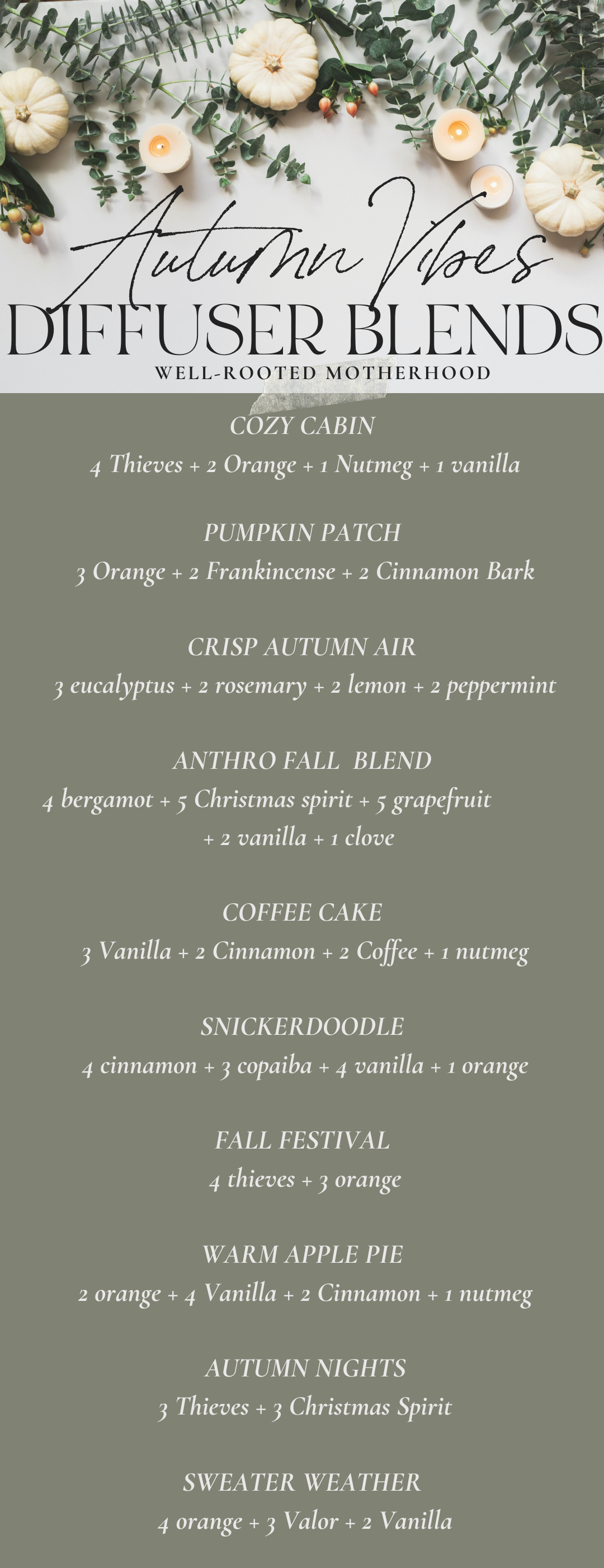 Cozy Fall Essential Oil Blends, Diffuser Recipes & Stovetop Potpourri ...