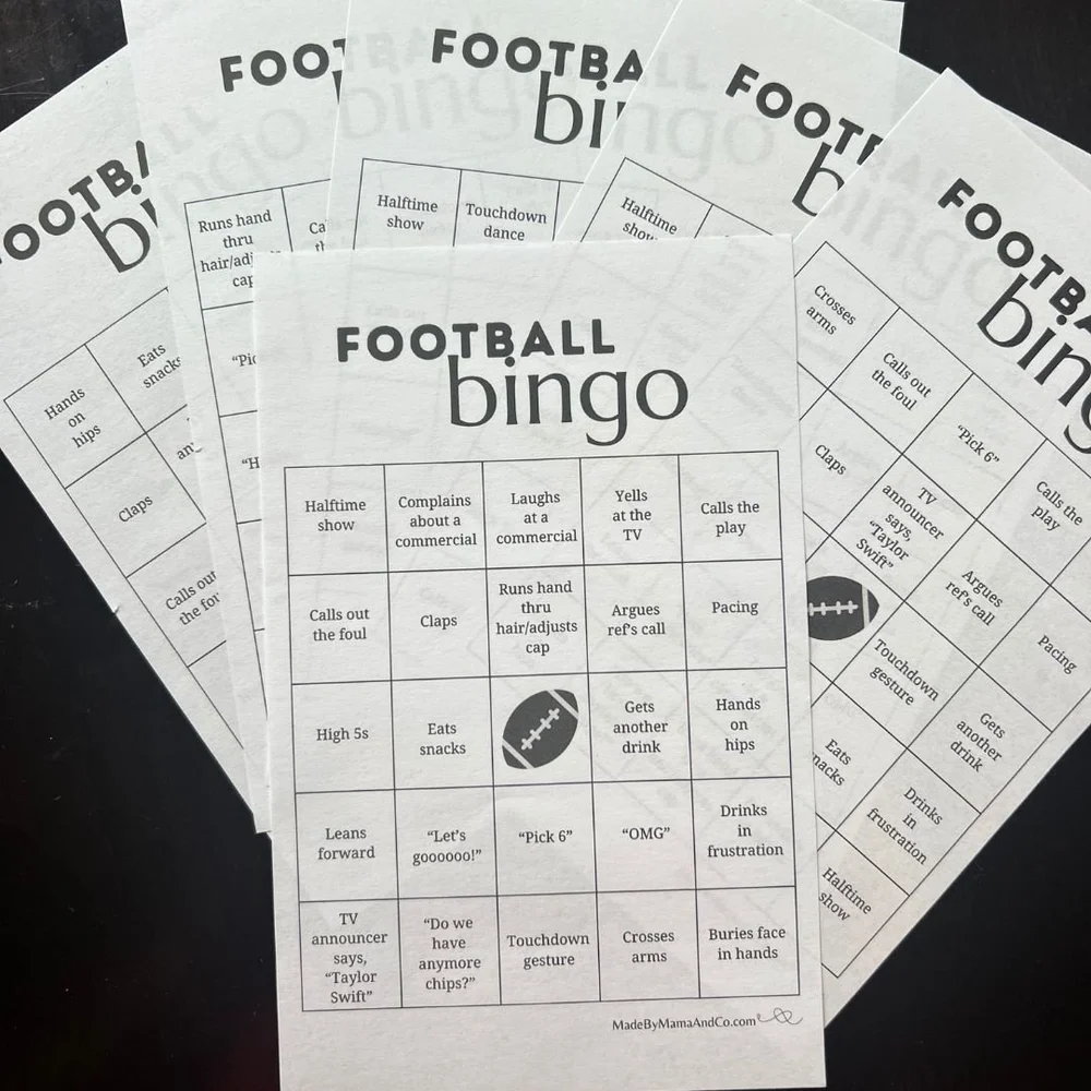 Football BINGO — Made by Mama and Co.