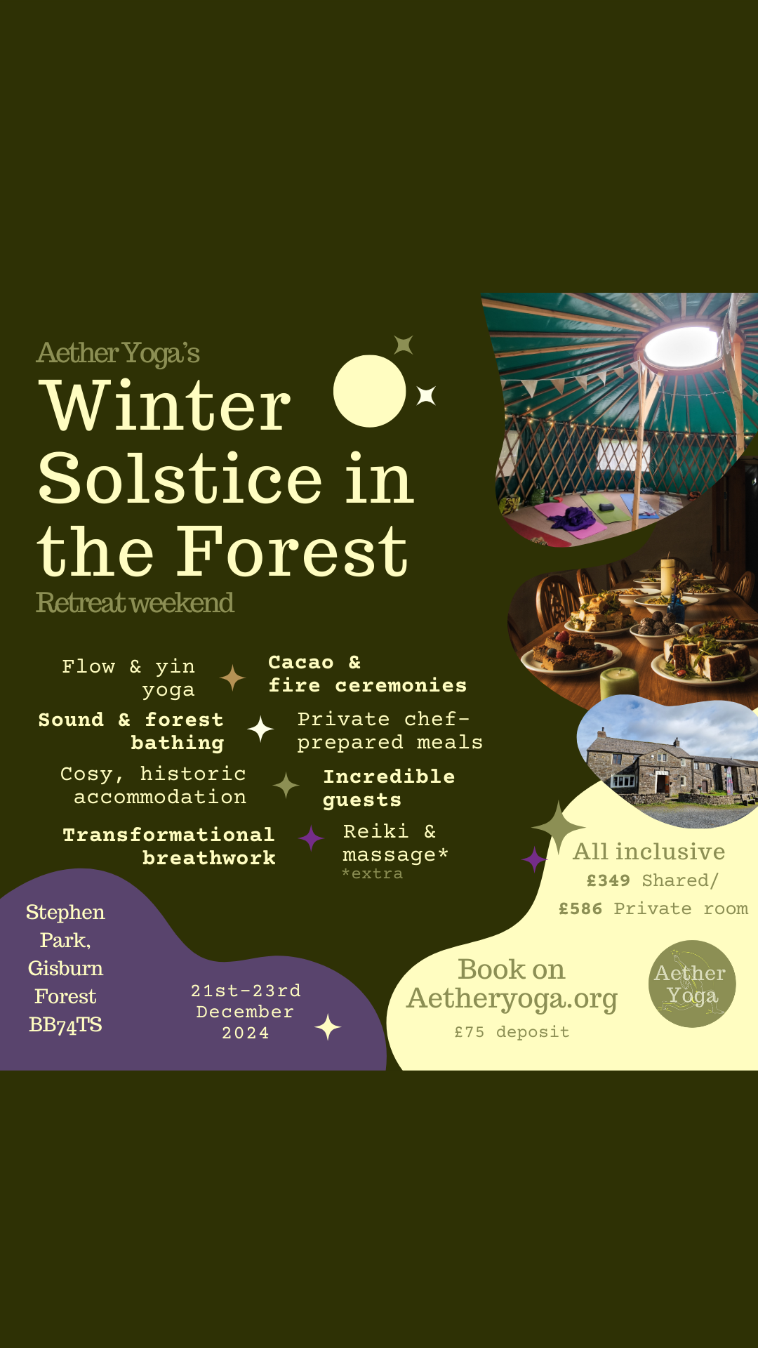Book Day and Weekend Yoga Retreats — Aether Yoga
