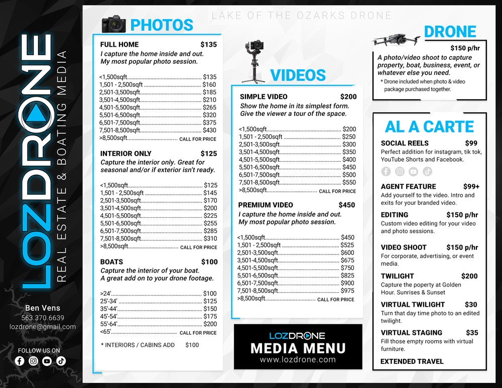 Pricing — LOZ Drone Homepage