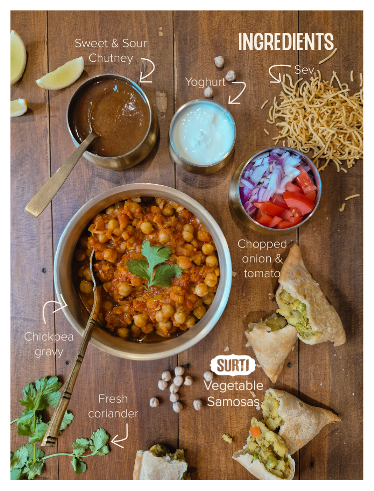 Simple, Easy & Quick Samosa Chaat — Surti