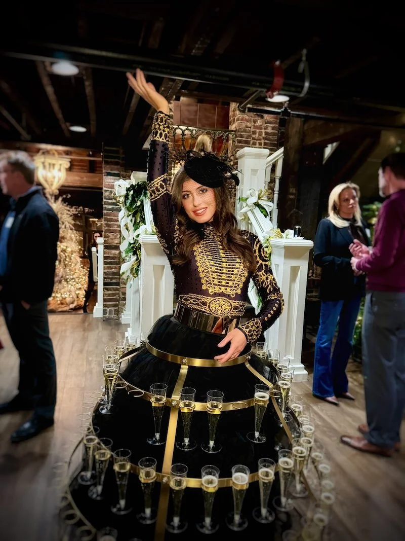 Unique Beverage Serving for Events | Champagne Skirt for Corporate ...