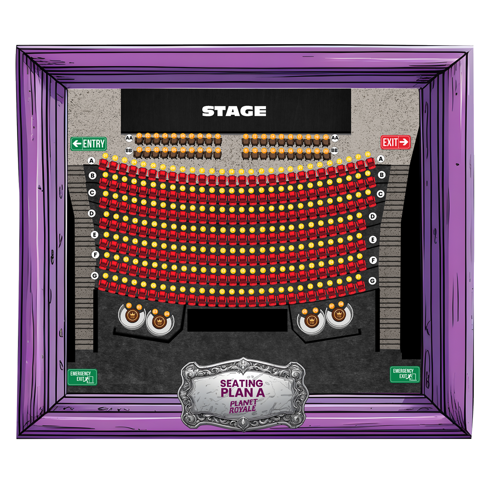 VIP Seating Map — PLANET ROYALE