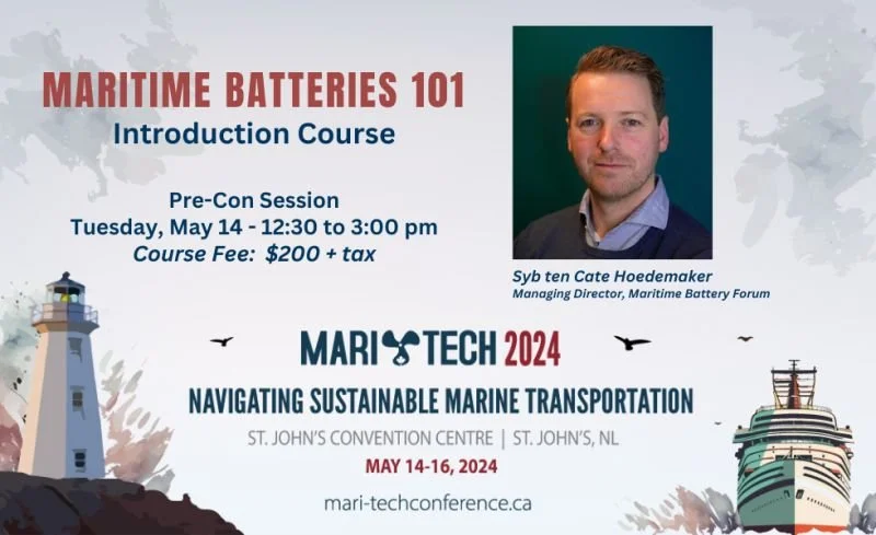 Mari-Tech 2024 - Maritime Batteries 101 — Maritime Battery Forum