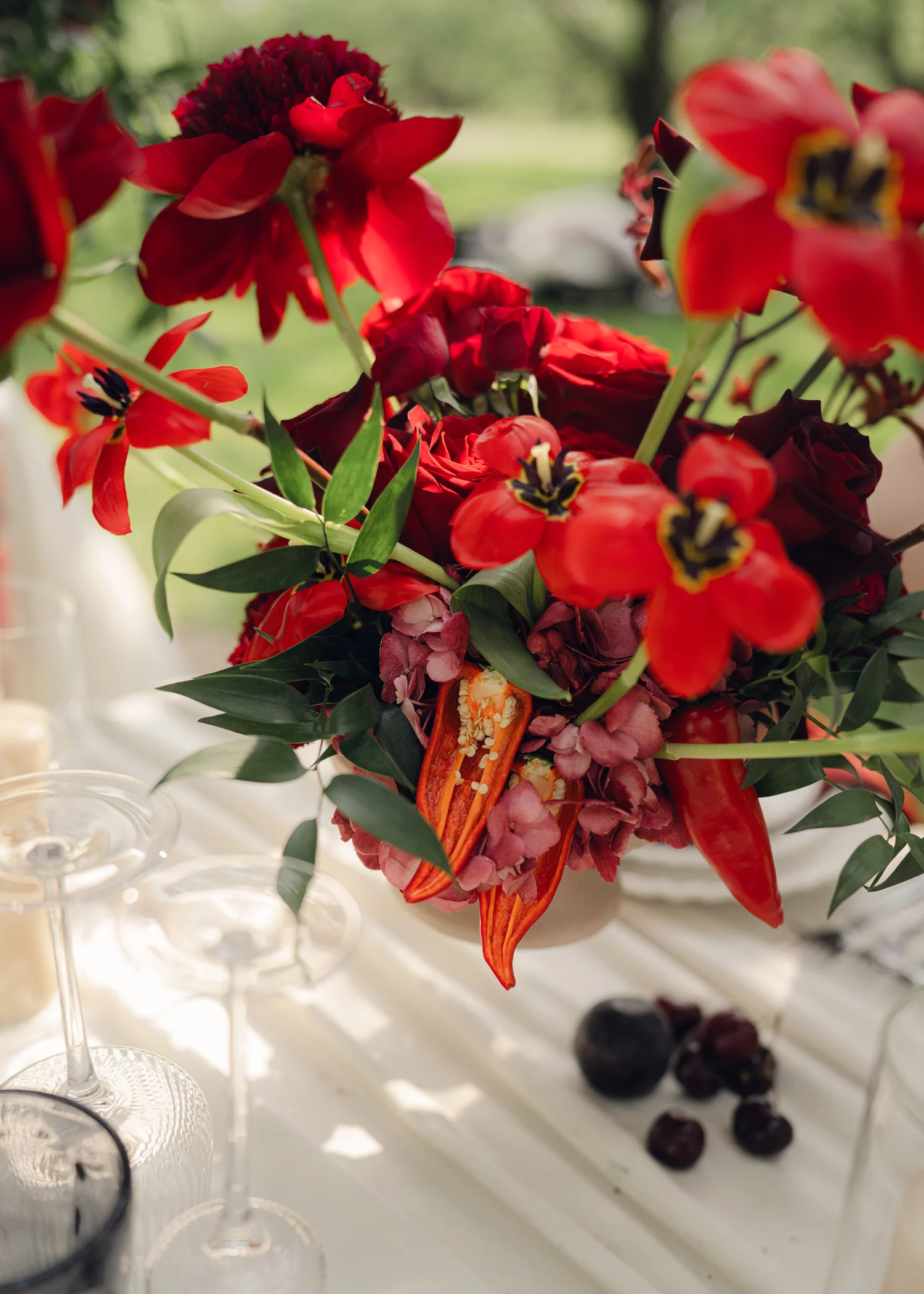 A Crimson Dream at Kurtz Orchards: Behind the Scenes of a Vegan Wedding ...
