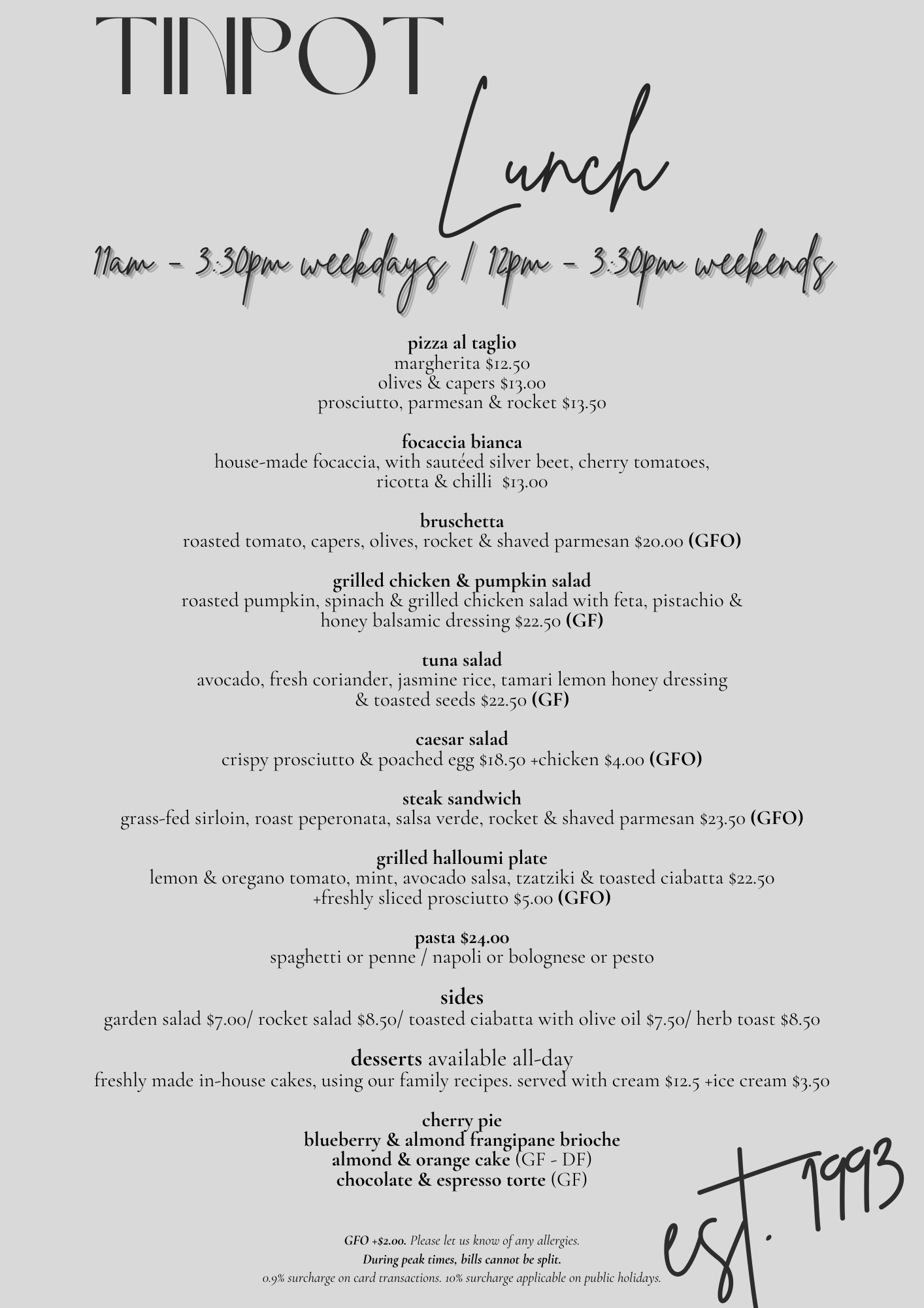 Tin Pot Cafe | Fitzroy North — Tin Pot.