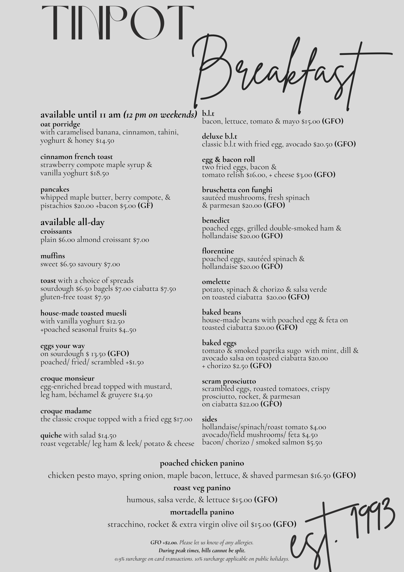 Tin Pot Cafe | Fitzroy North — Tin Pot.