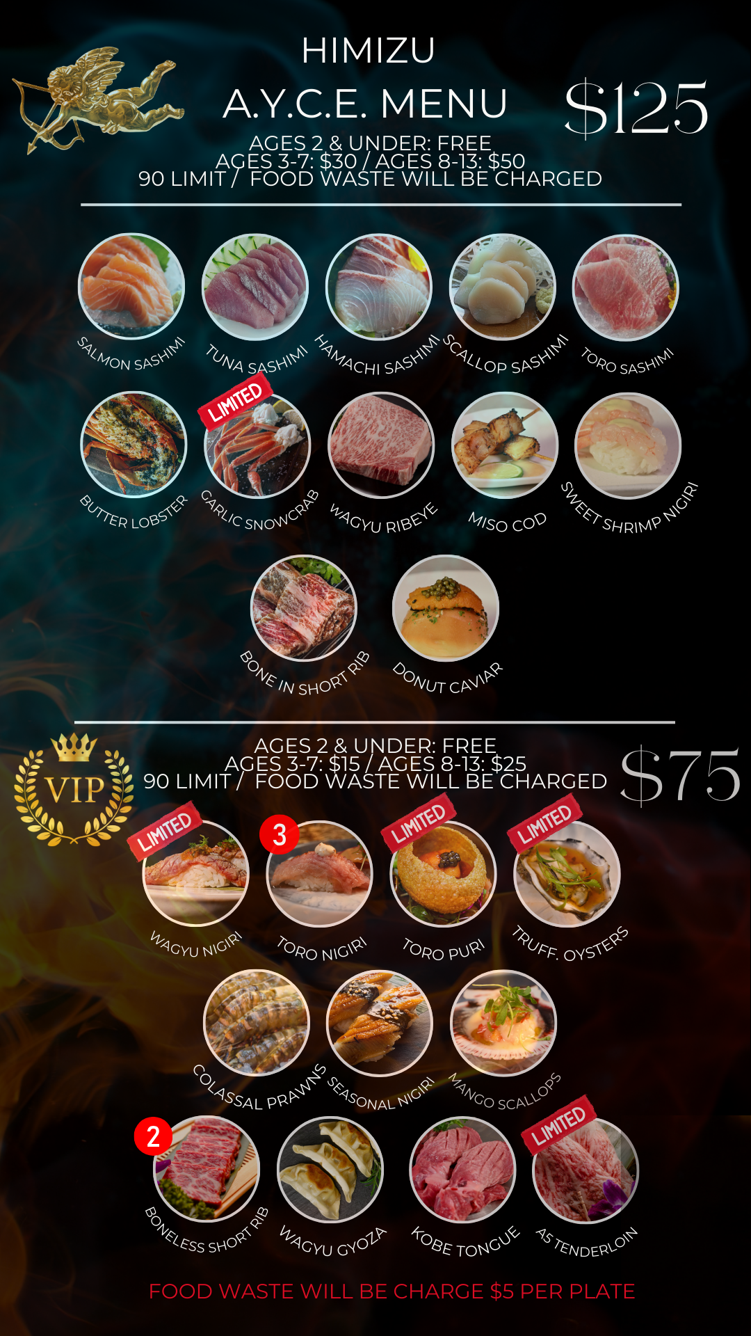 Menu — Himizu Modern Japanese Fusion