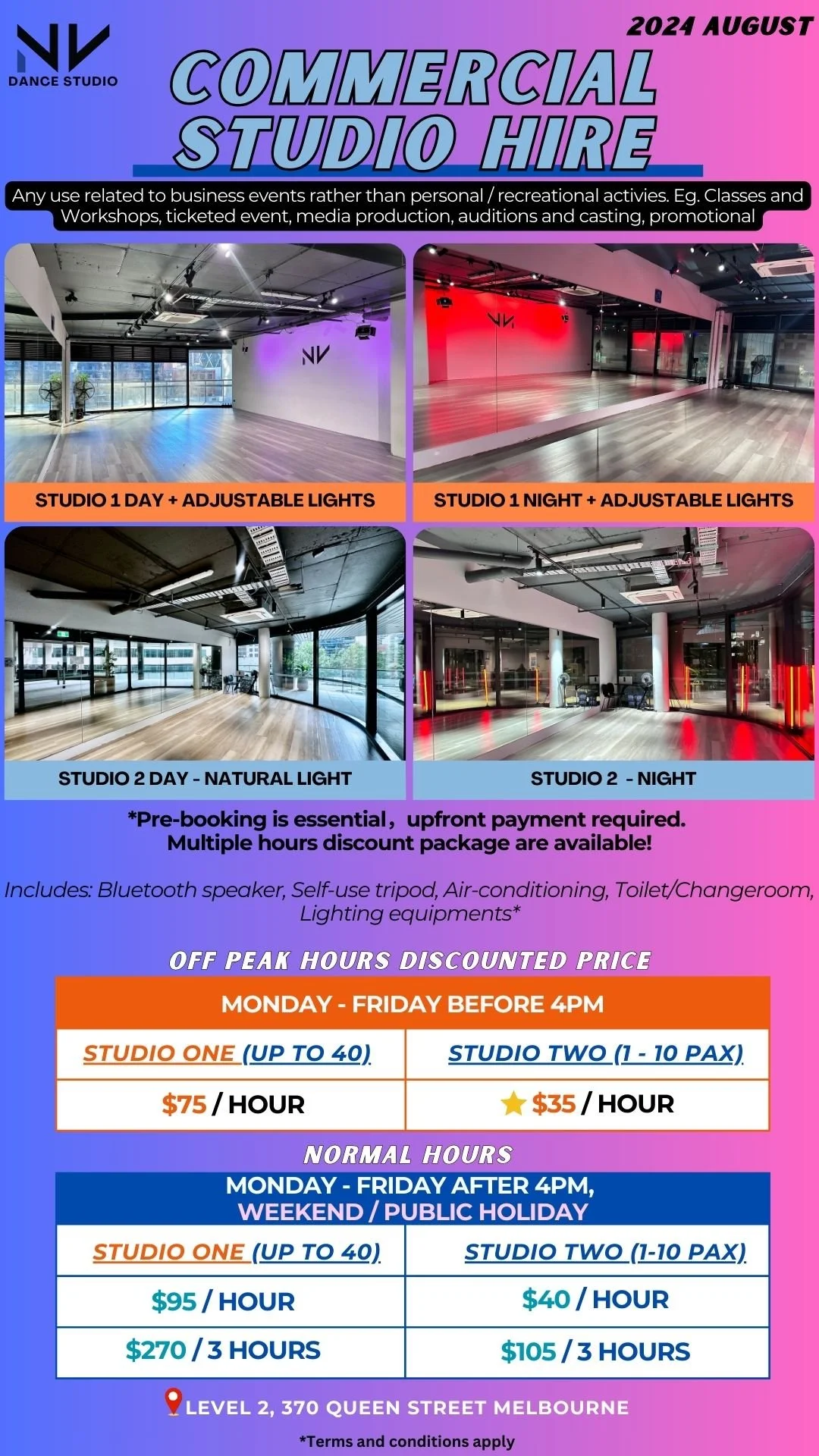 PRICING & PACKAGES — NV Dance Studio