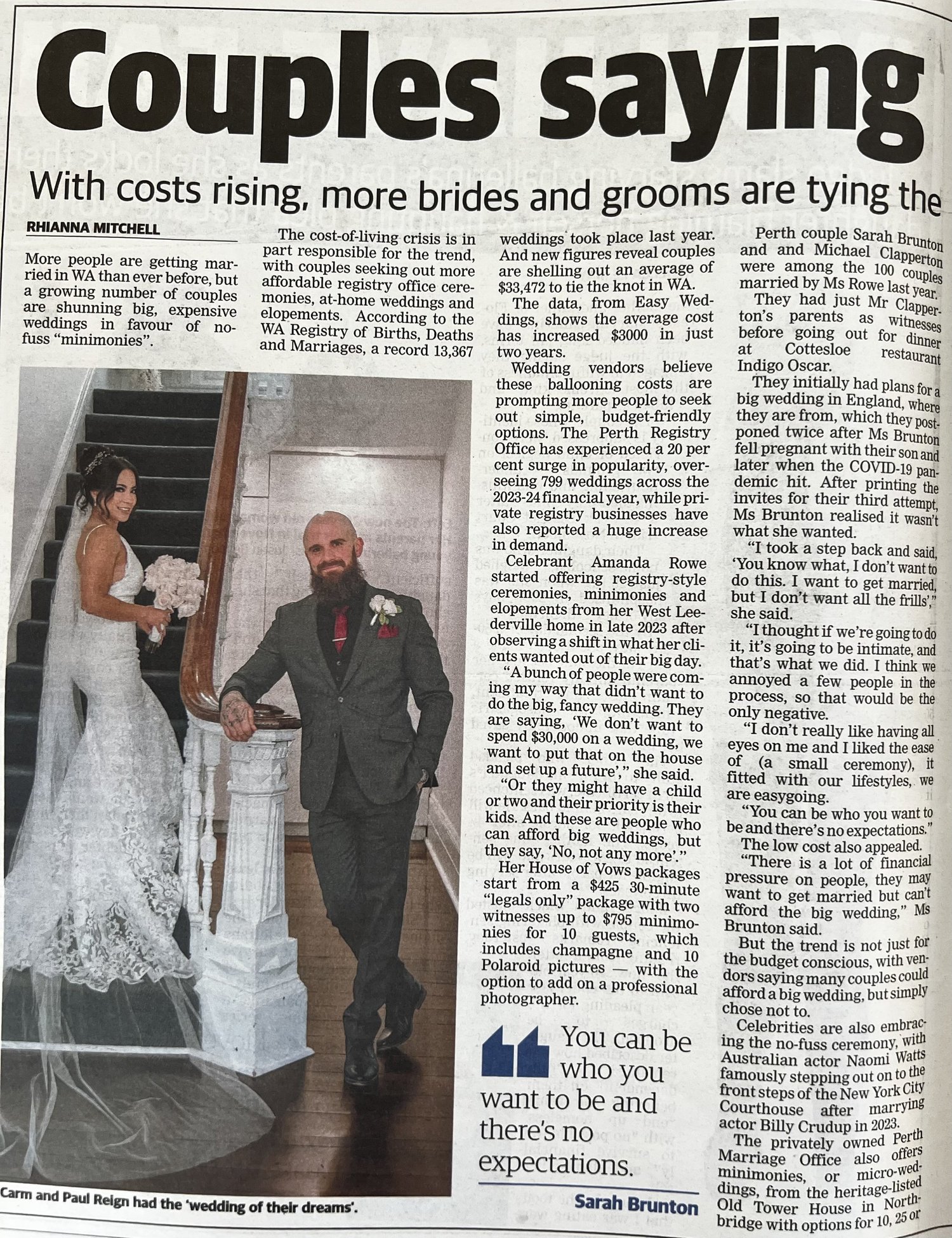 House of Vows | Perth Marriage Registry Office & Elopement Venue