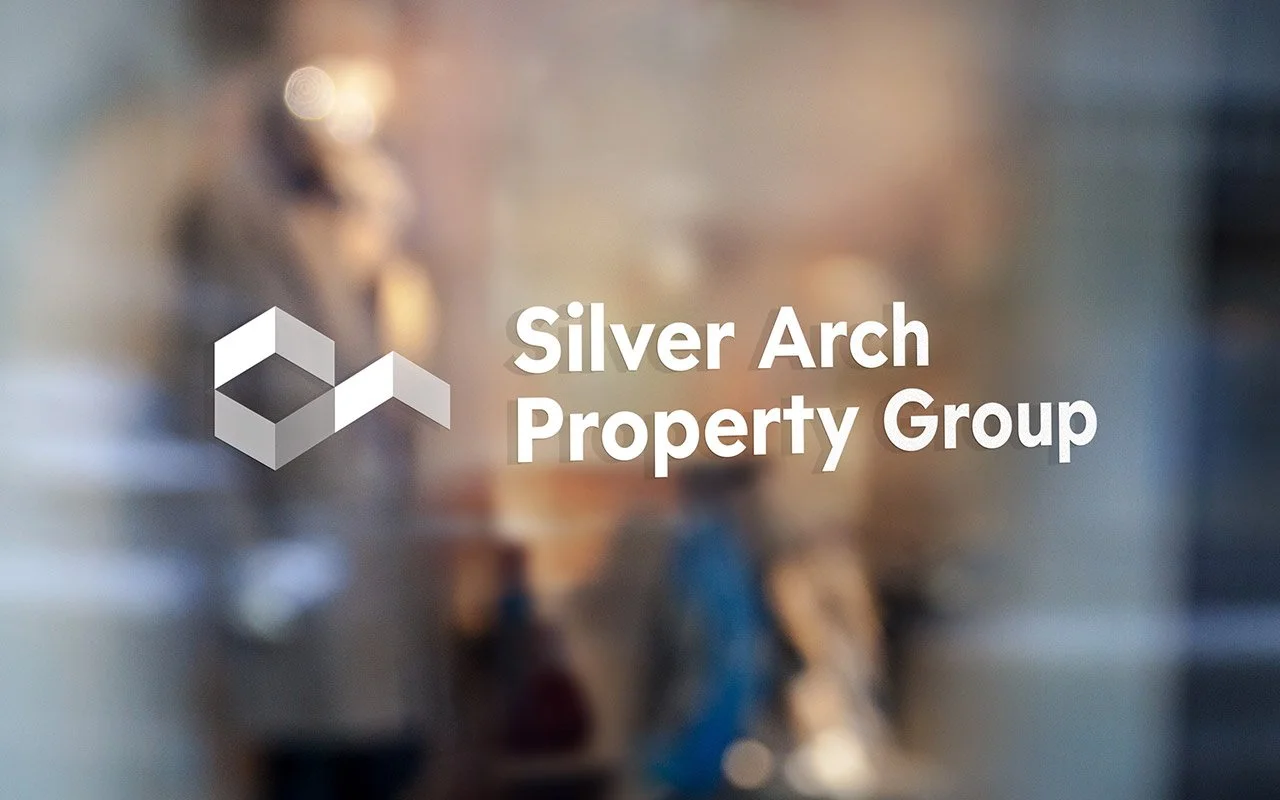 Silver Arch Property Group logo and branding design — Sarah Fisher graphic design portfolio