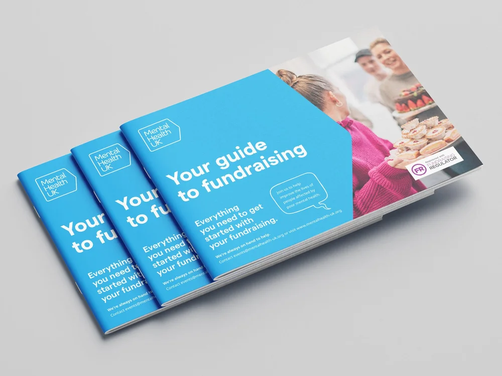 Print design for Mental Health UK — Sarah Fisher graphic design portfolio