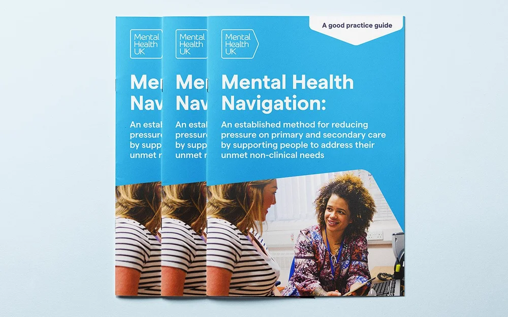 Print design for Mental Health UK — Sarah Fisher graphic design portfolio