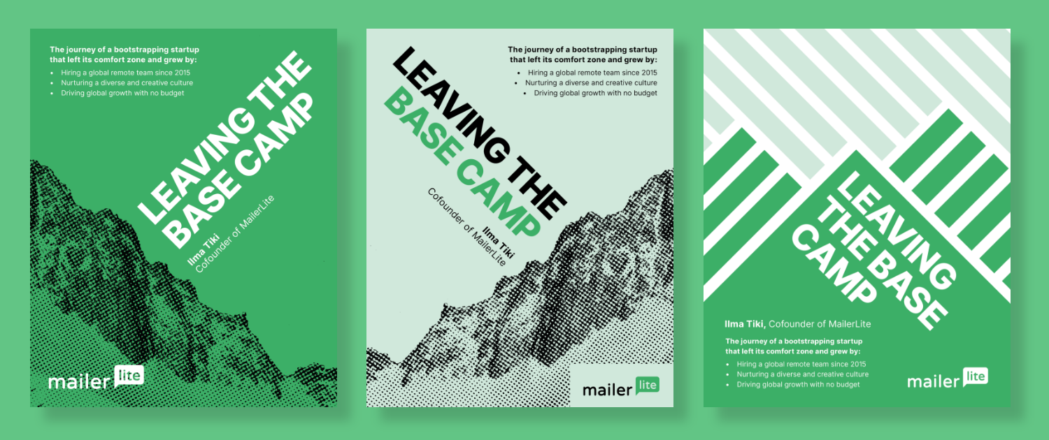 MailerLite book design — Sarah Fisher graphic design portfolio
