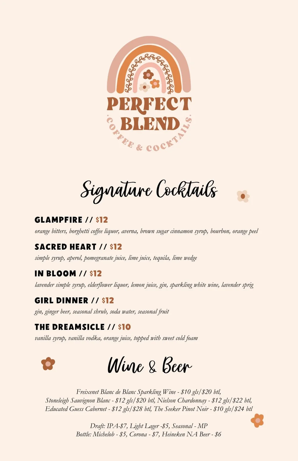 Our Menu — Perfect Blend