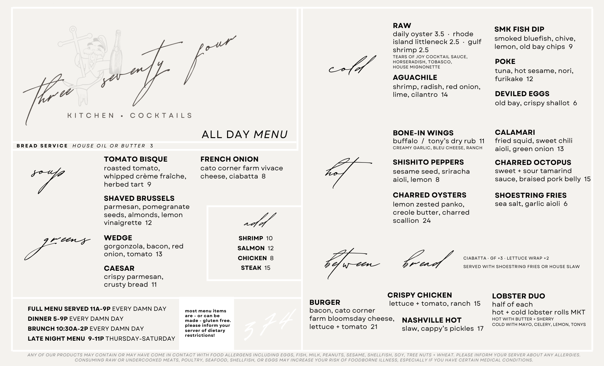 Menu — 374