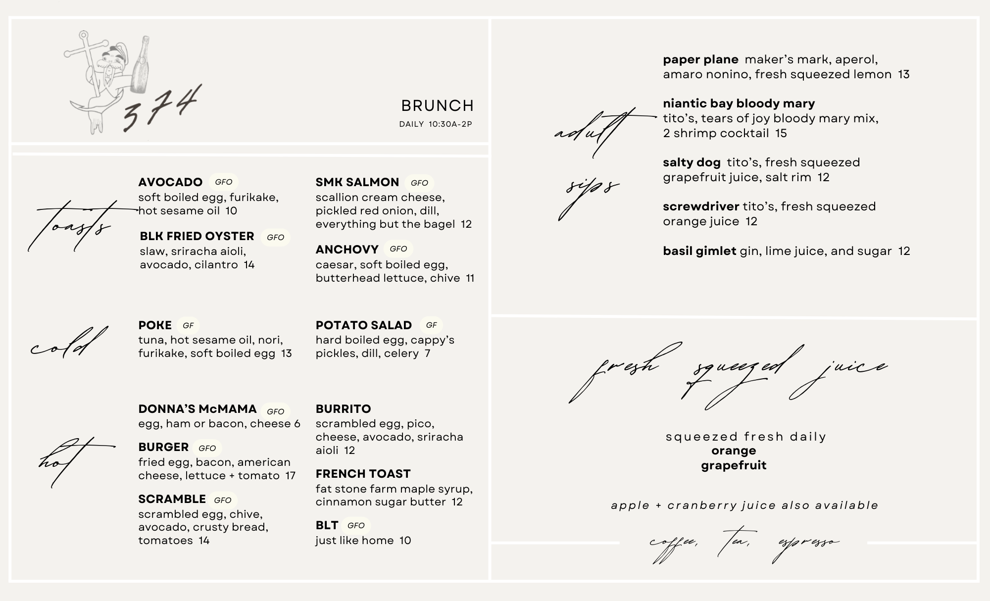 Menu — 374
