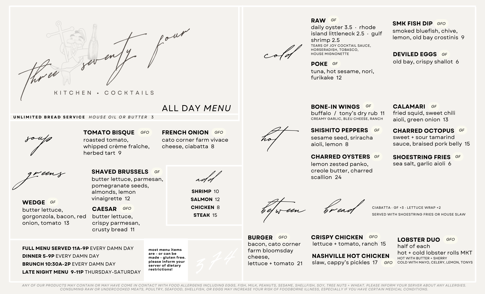 Menu — 374
