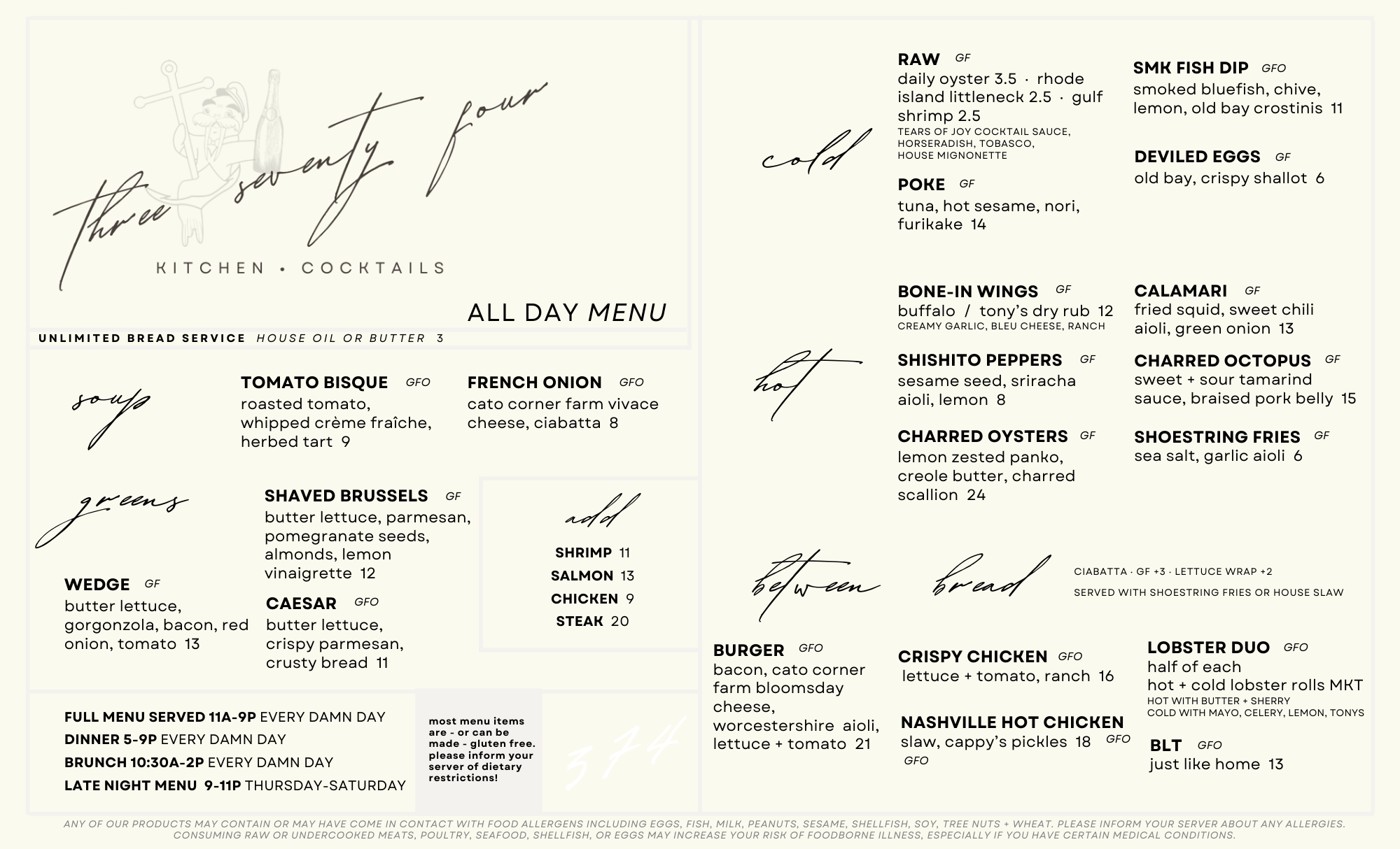Menu — 374