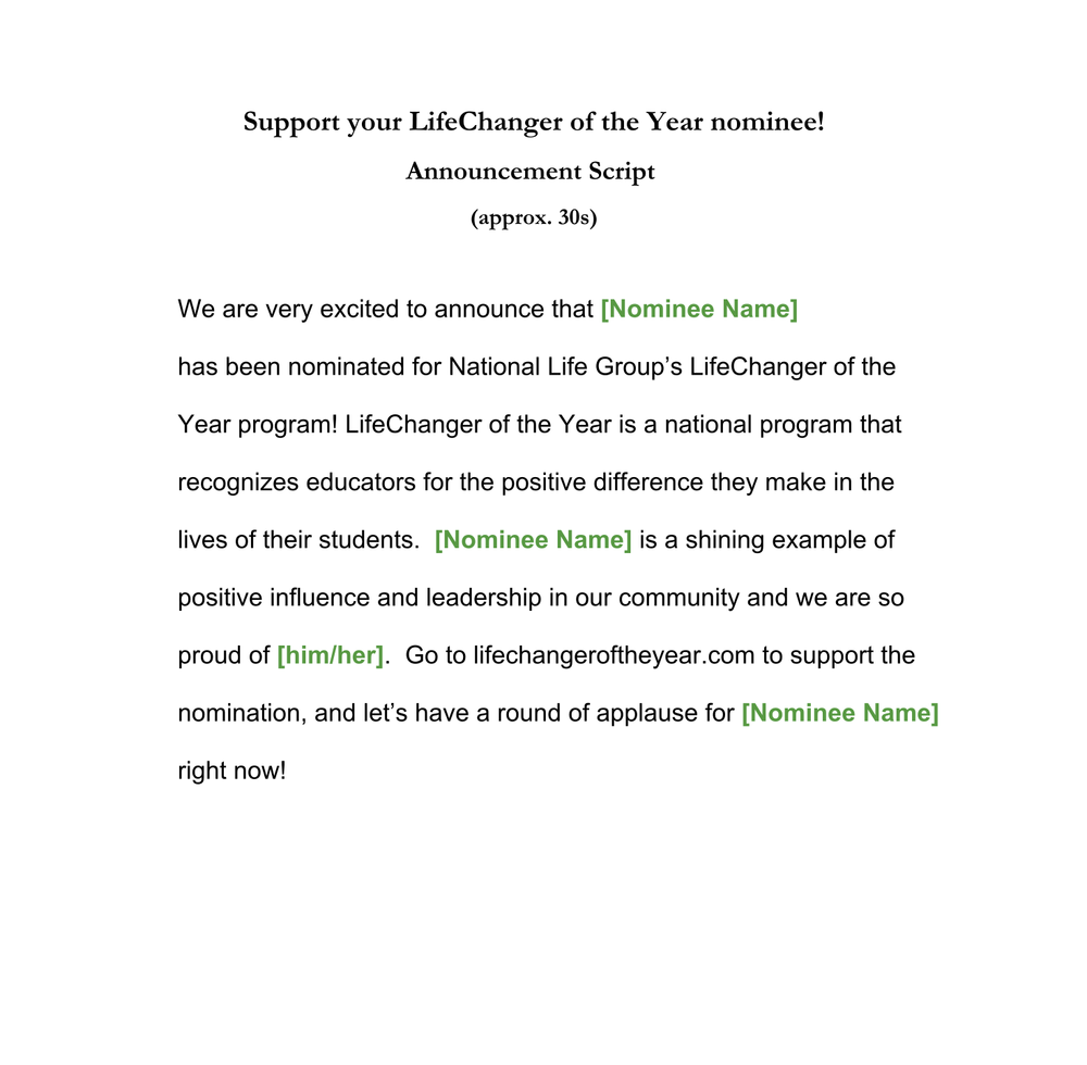 Templates | Get Inspired, Support Now — National Life Group's ...