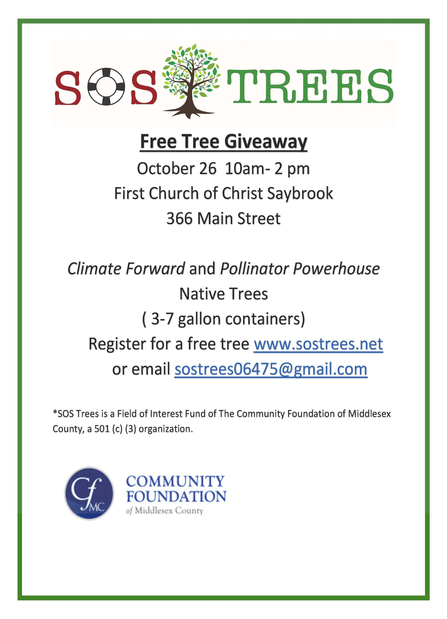 Tree Giveaway — SOS Trees