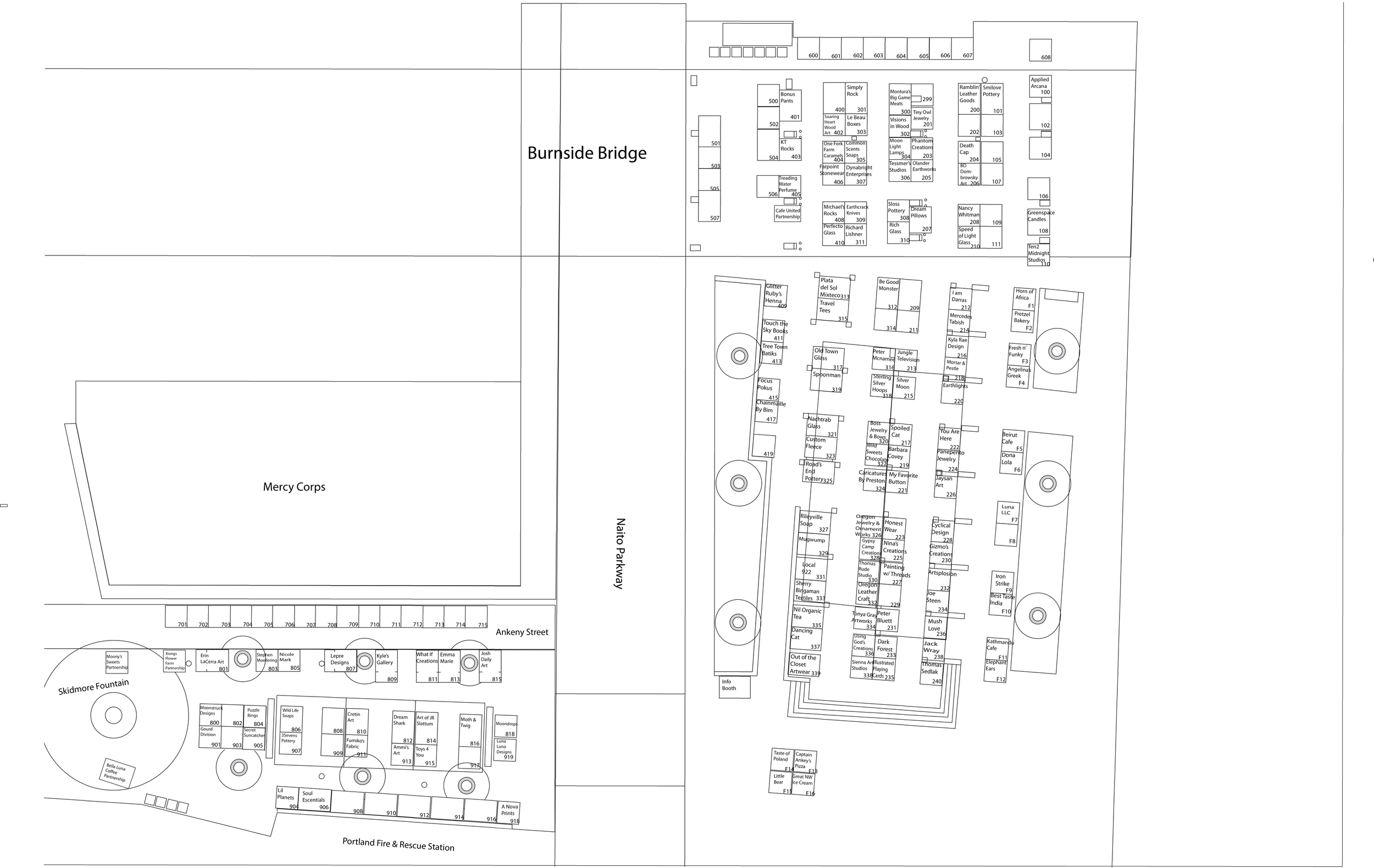 Vendor Map — Portland Saturday Market