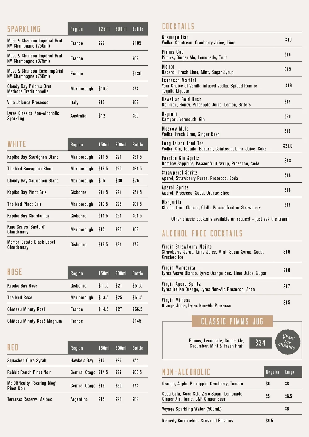 Menu — Stonefields Public House
