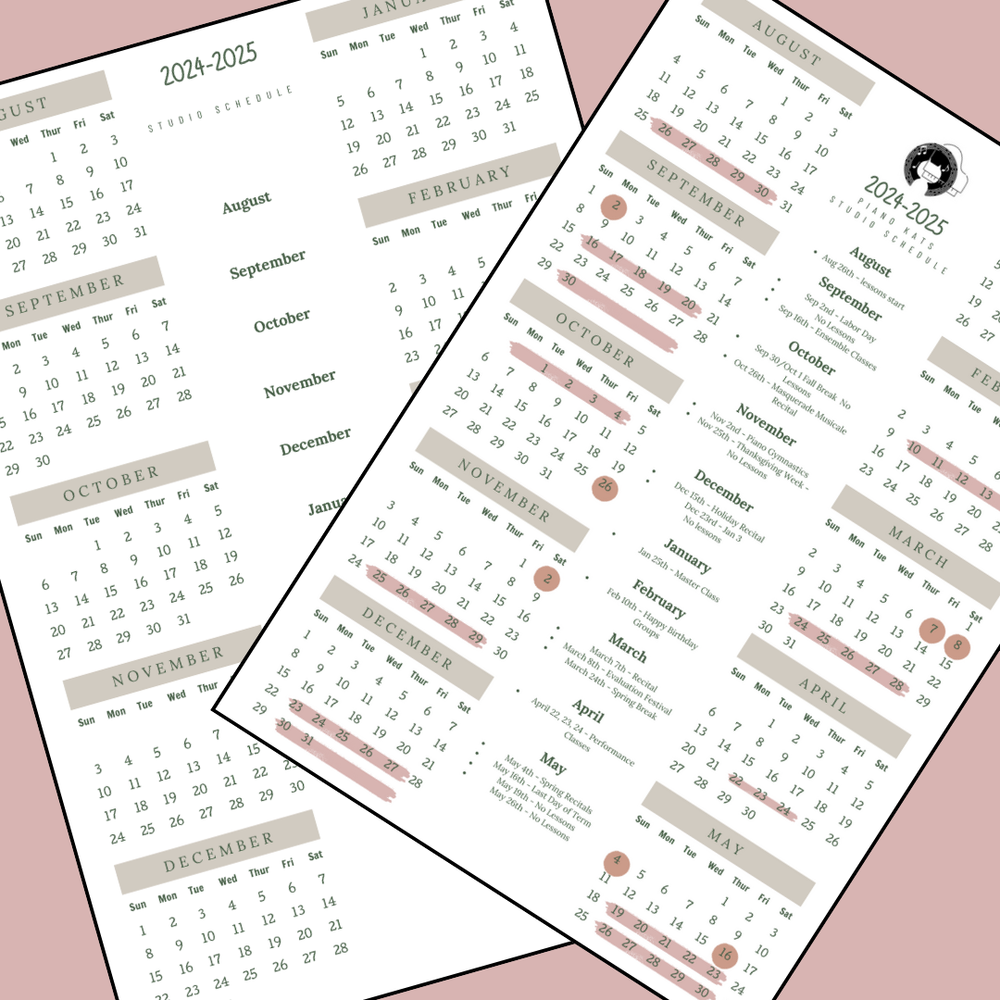 Piano Lesson Printables — Piano Kats Music Education