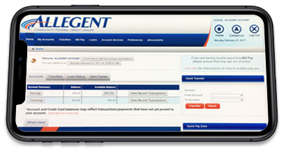 Online & Mobile Banking | Allegent Community FCU