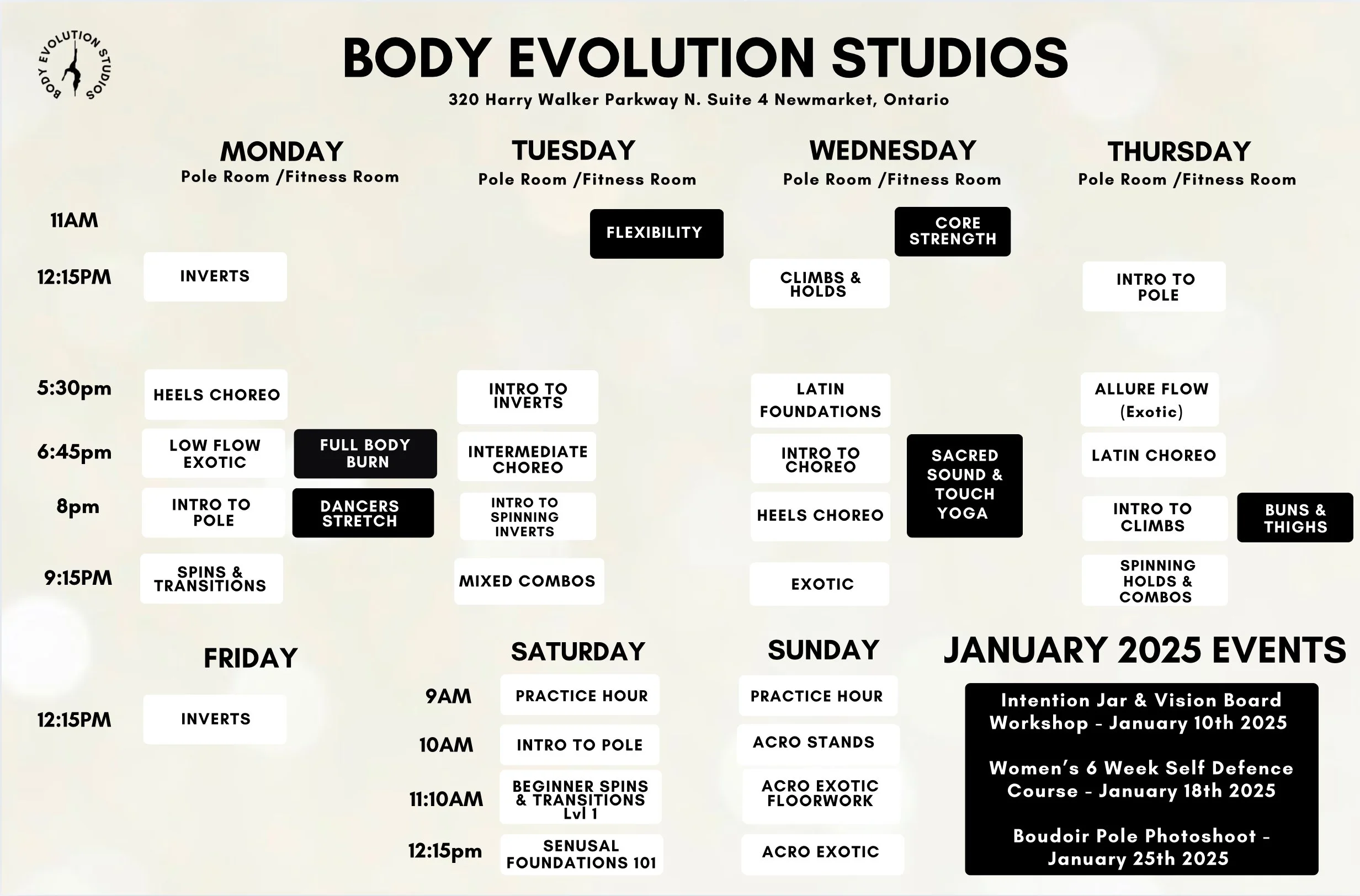 Book Your Classes — Body Evolution Studios