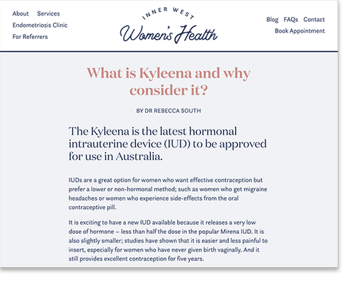 What is Kyleena and why consider it? — Leichhardt General Practice ...