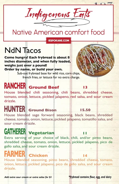 Menu 1 — Indigenous Eats