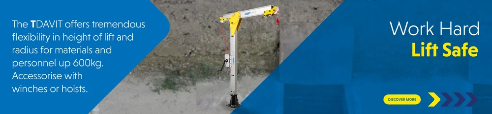 T Davit - lightweight, portable aluminium Jib Crane/davit — REID ...