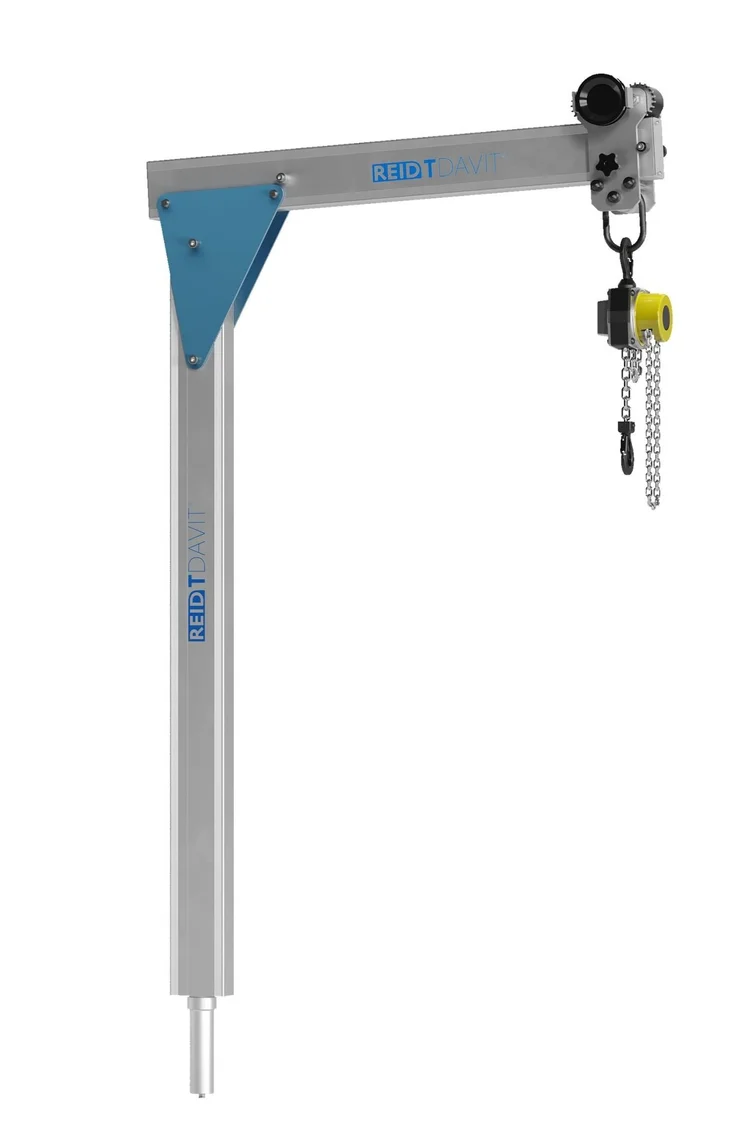 T Davit - lightweight, portable aluminium Jib Crane/davit — REID ...