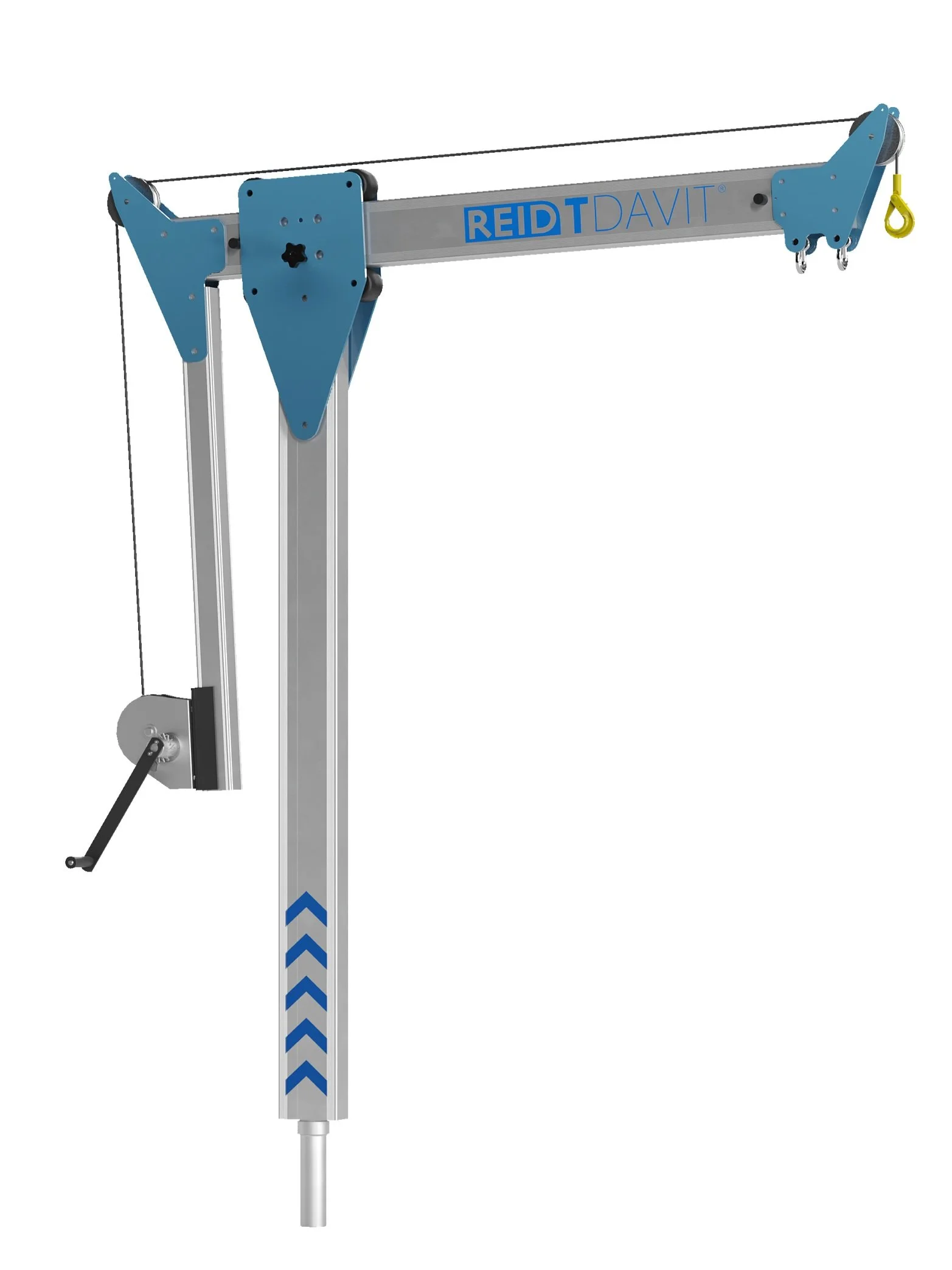 T Davit - lightweight, portable aluminium Jib Crane/davit — REID ...