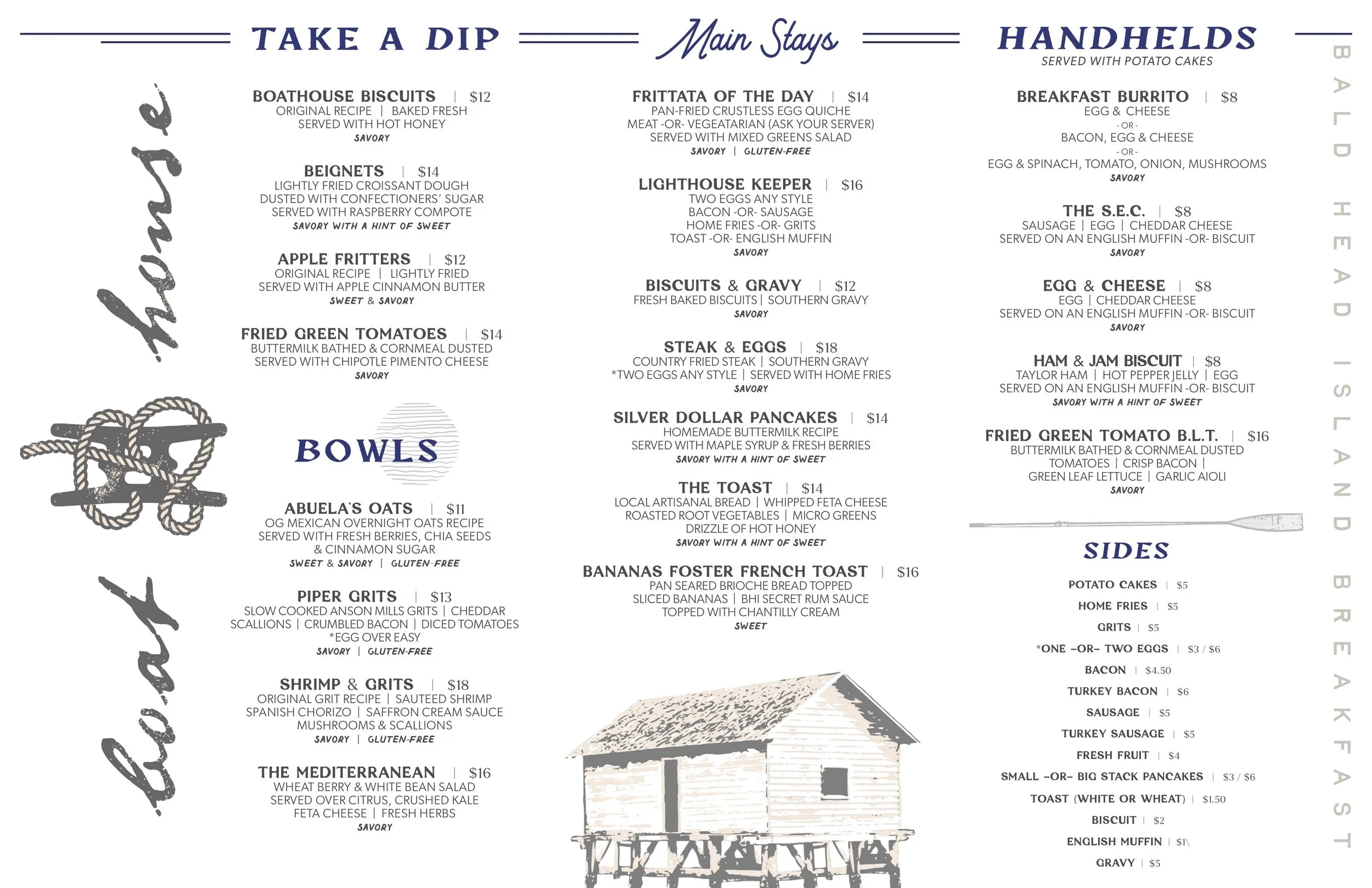 Menus — Boat House BHI