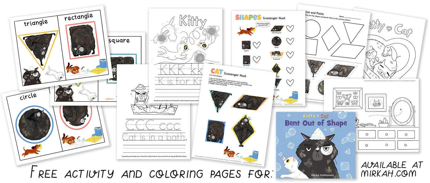 Free Activity Pages for books by Mirka Hokkanen — Mirkah