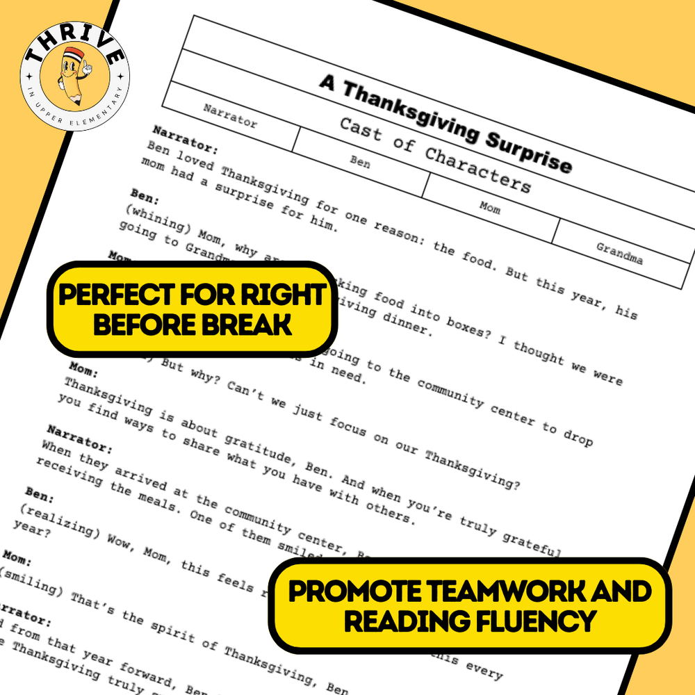 FREE 🎁 Thanksgiving Readers Theater Scripts 🎁 Perfect Reading Activity ...