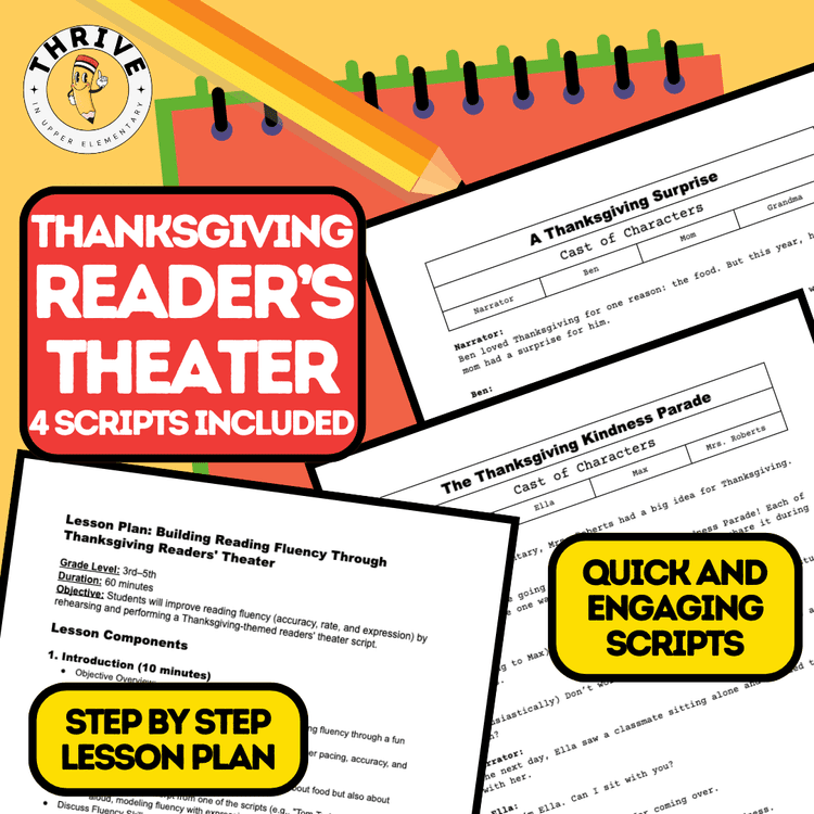 FREE 🎁 Thanksgiving Readers Theater Scripts 🎁 Perfect Reading Activity ...