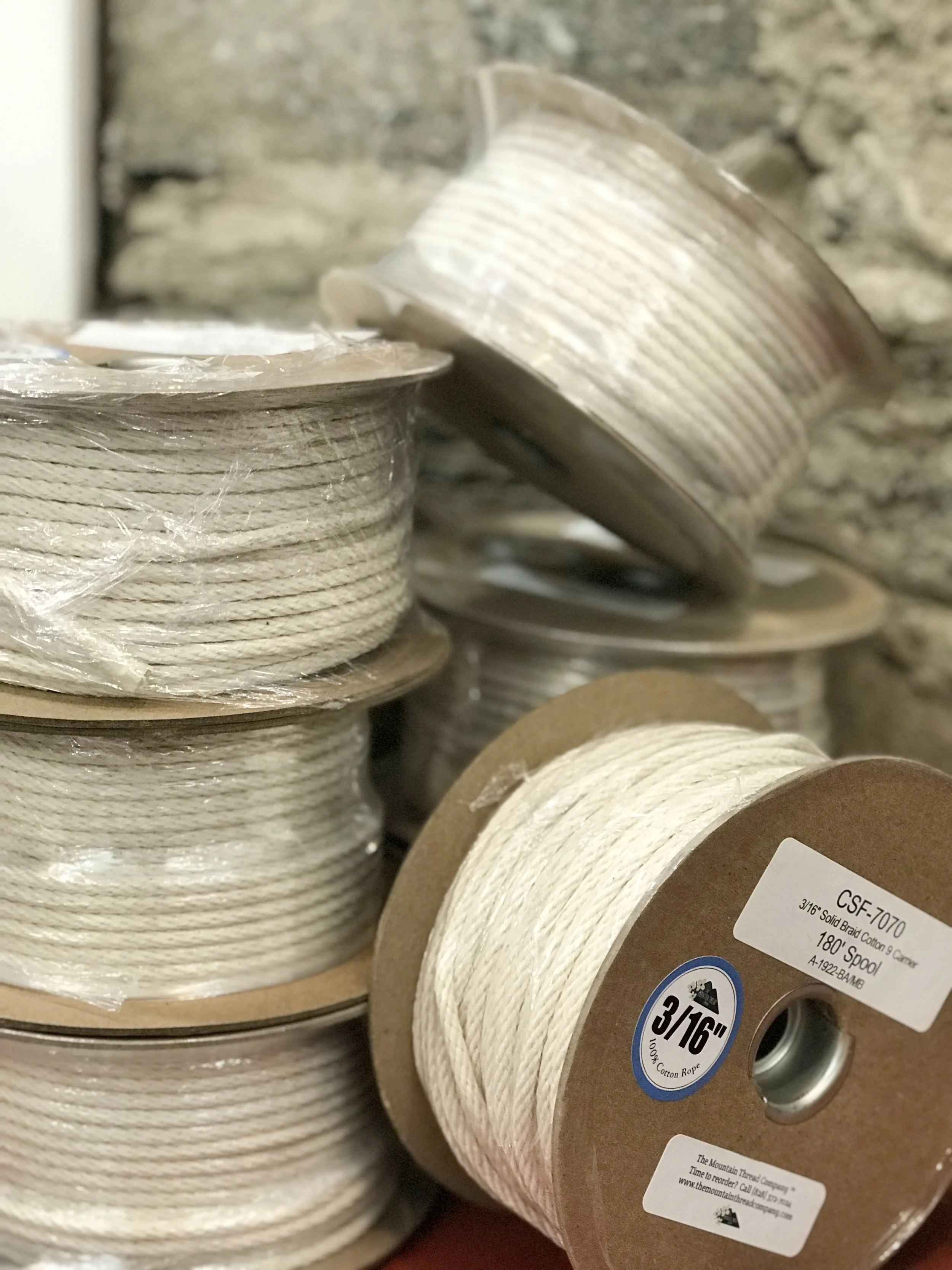 Colorful 3/16" Rope By the Yard - 10 Yards — The Mountain Thread Company