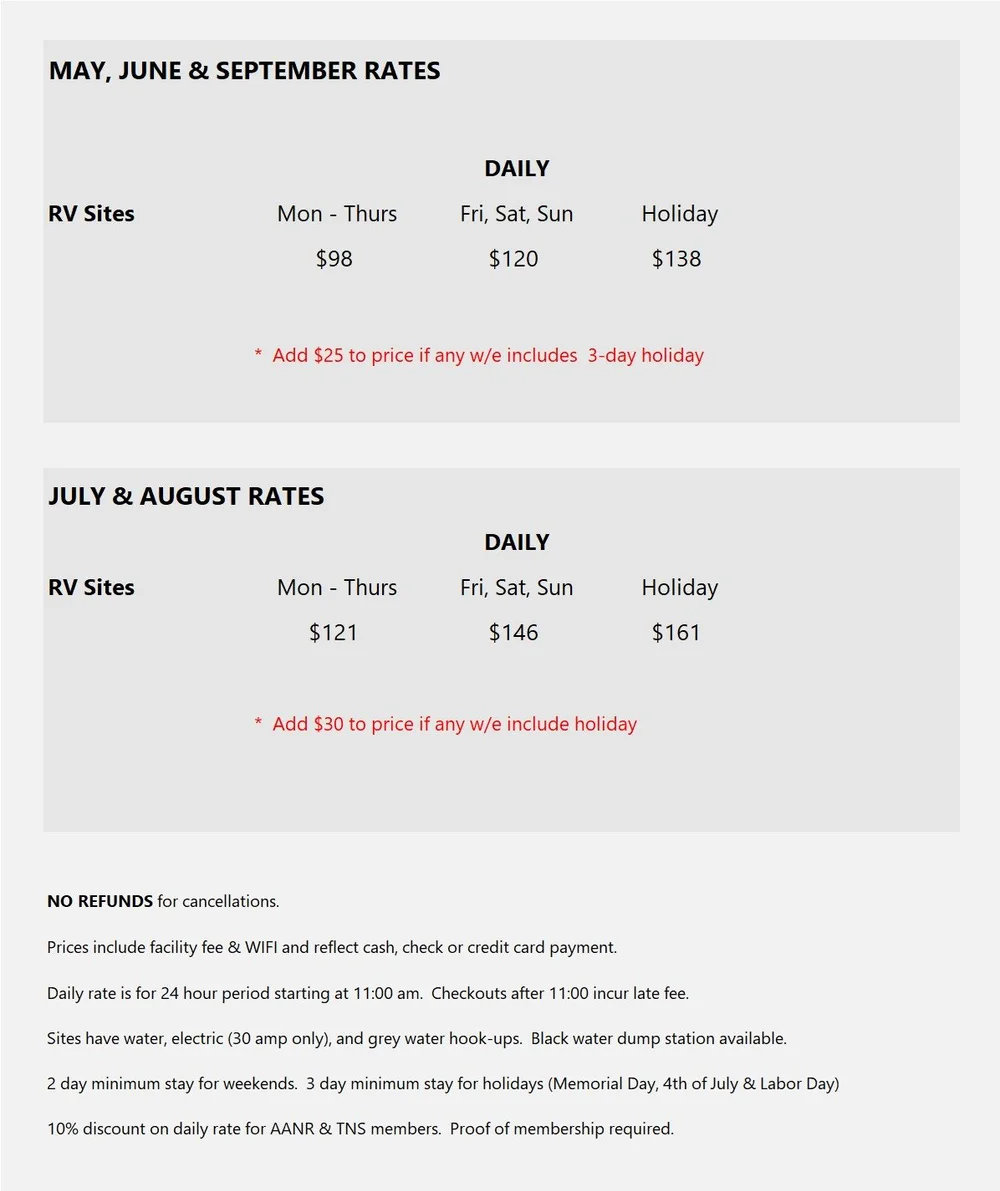 Rates — Sun Ridge - New