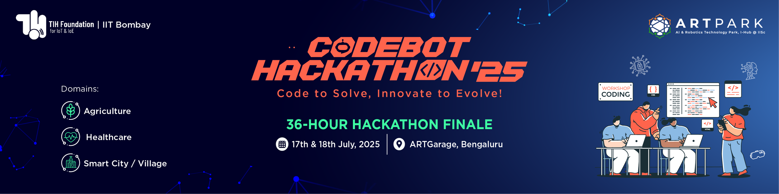 CodeBot Hackathon 2025 — ARTPARK @IISc - Leading AI & Robotics startup incubation