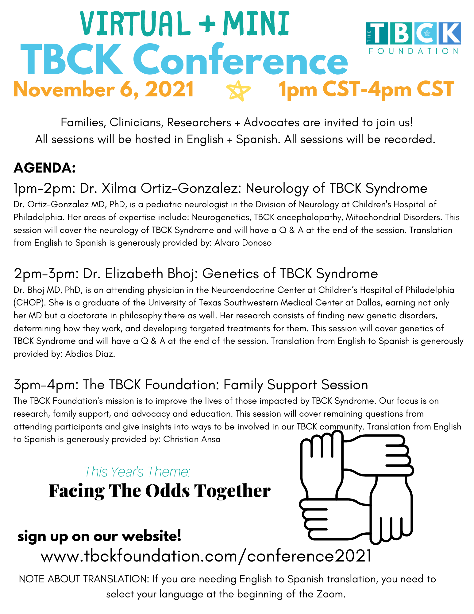 TBCK Virtual Mini-Conference 2021 — The TBCK Foundation