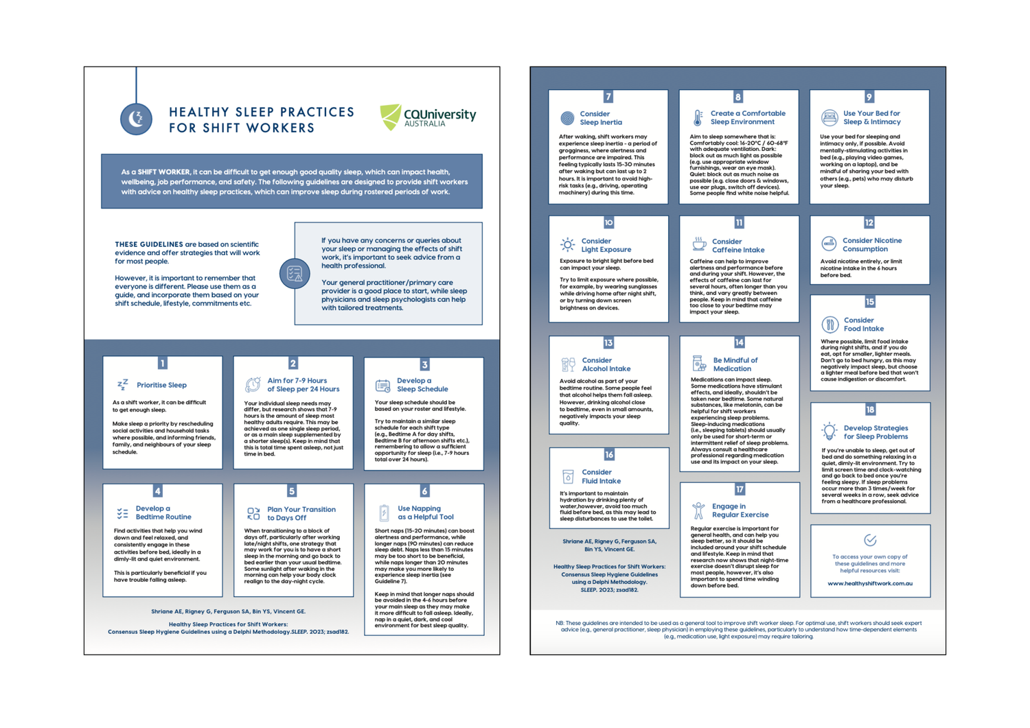 Sleep Guidelines — HEALTHY SHIFTWORK