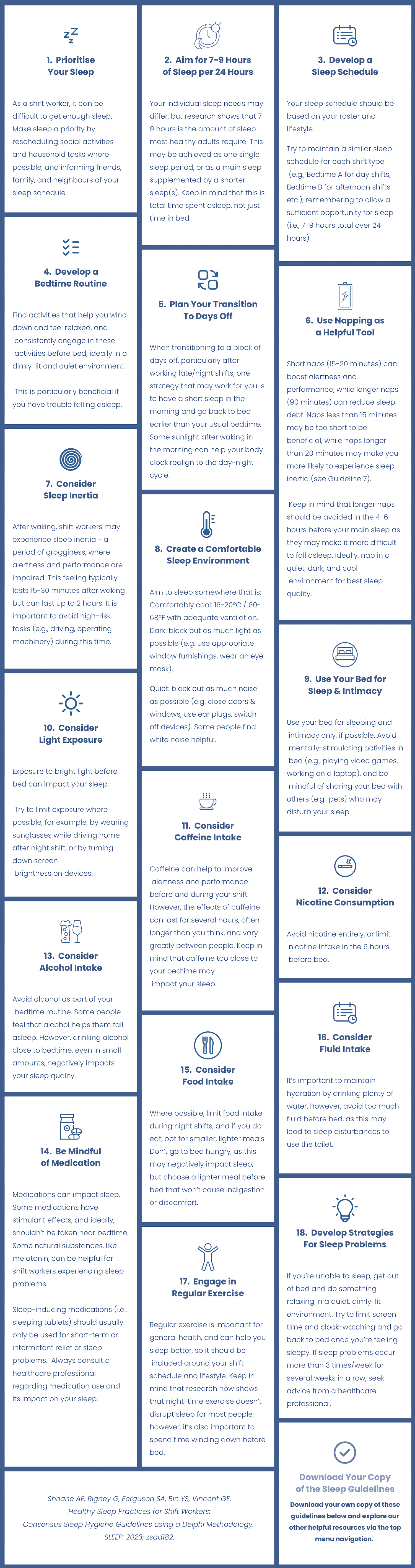 Sleep Guidelines — HEALTHY SHIFTWORK