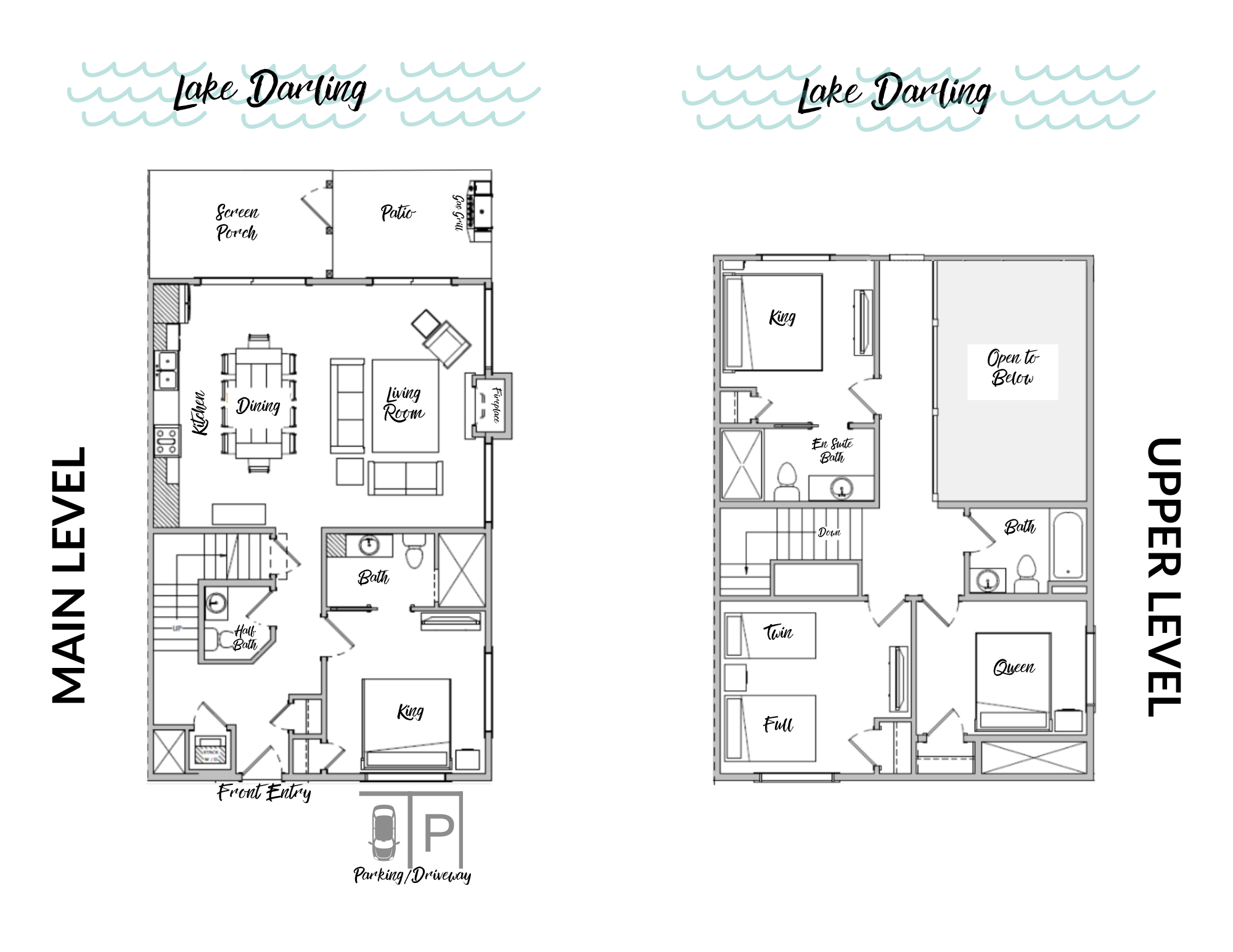 4 and 5 bedroom luxury villas at Lake Darling Resort